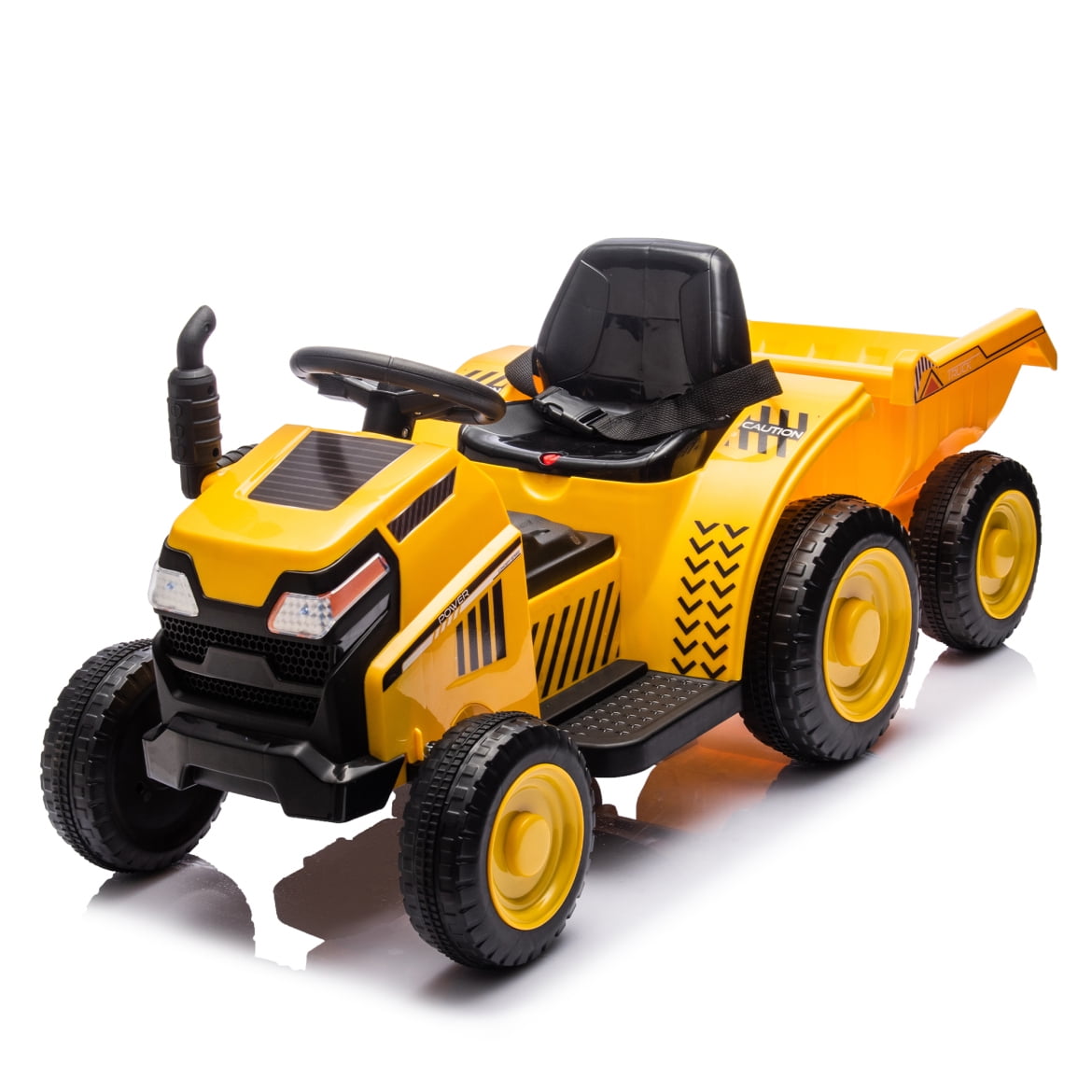 12V Kids Ride on Tractor, Electric Ride On Toy Tractor with 2WD, Foot ...