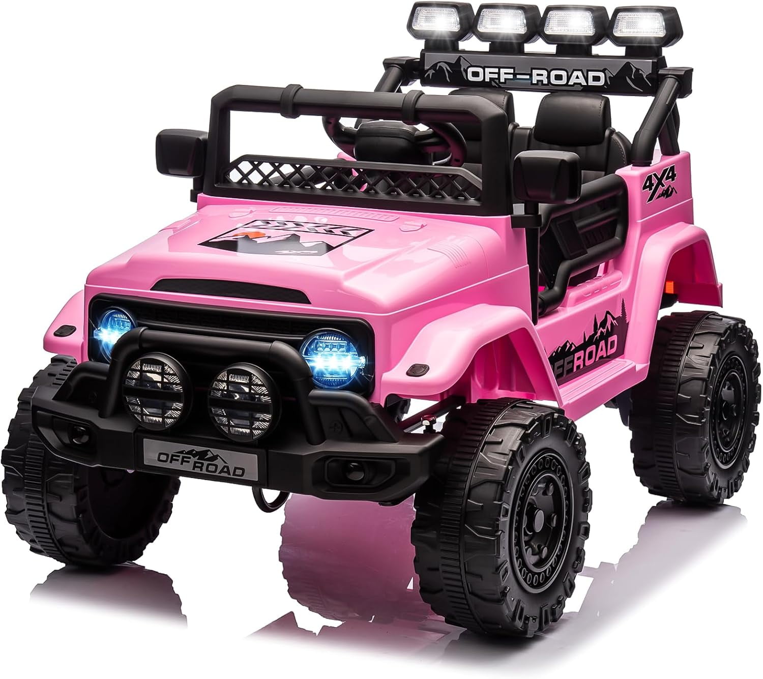 12V Kids Ride on Truck, Ride on Jeep Car with Remote Control, Electric ...