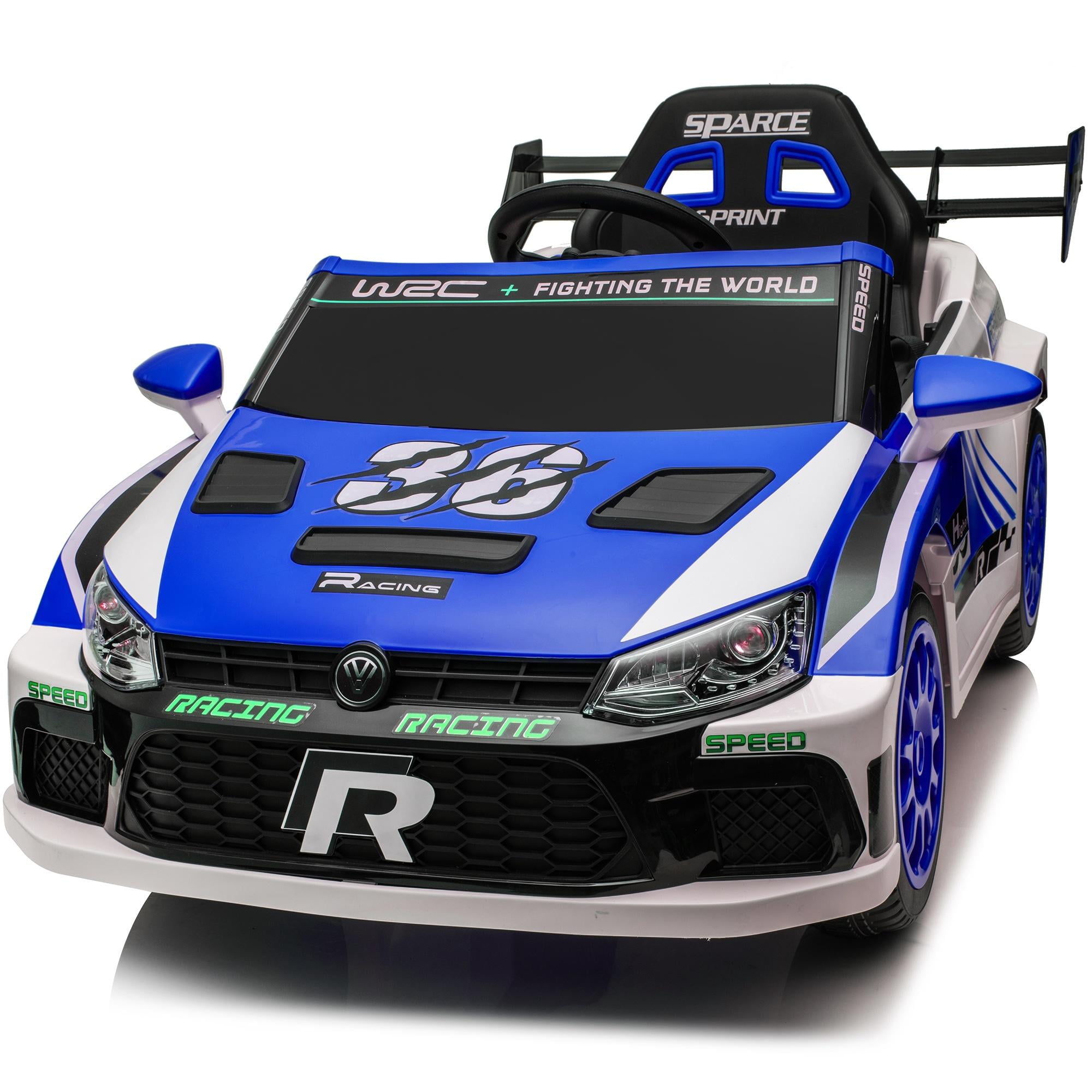 12V Kids Ride on Car with Remote Control Race Car Ride on for Girls and ...