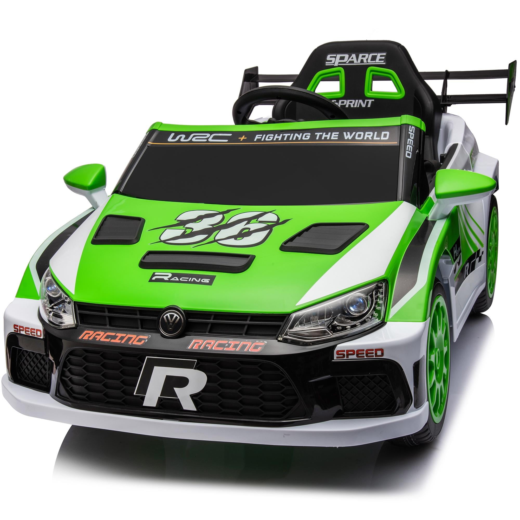 12V Kids Ride on Car with Remote Control Race Car Ride on for Girls and ...