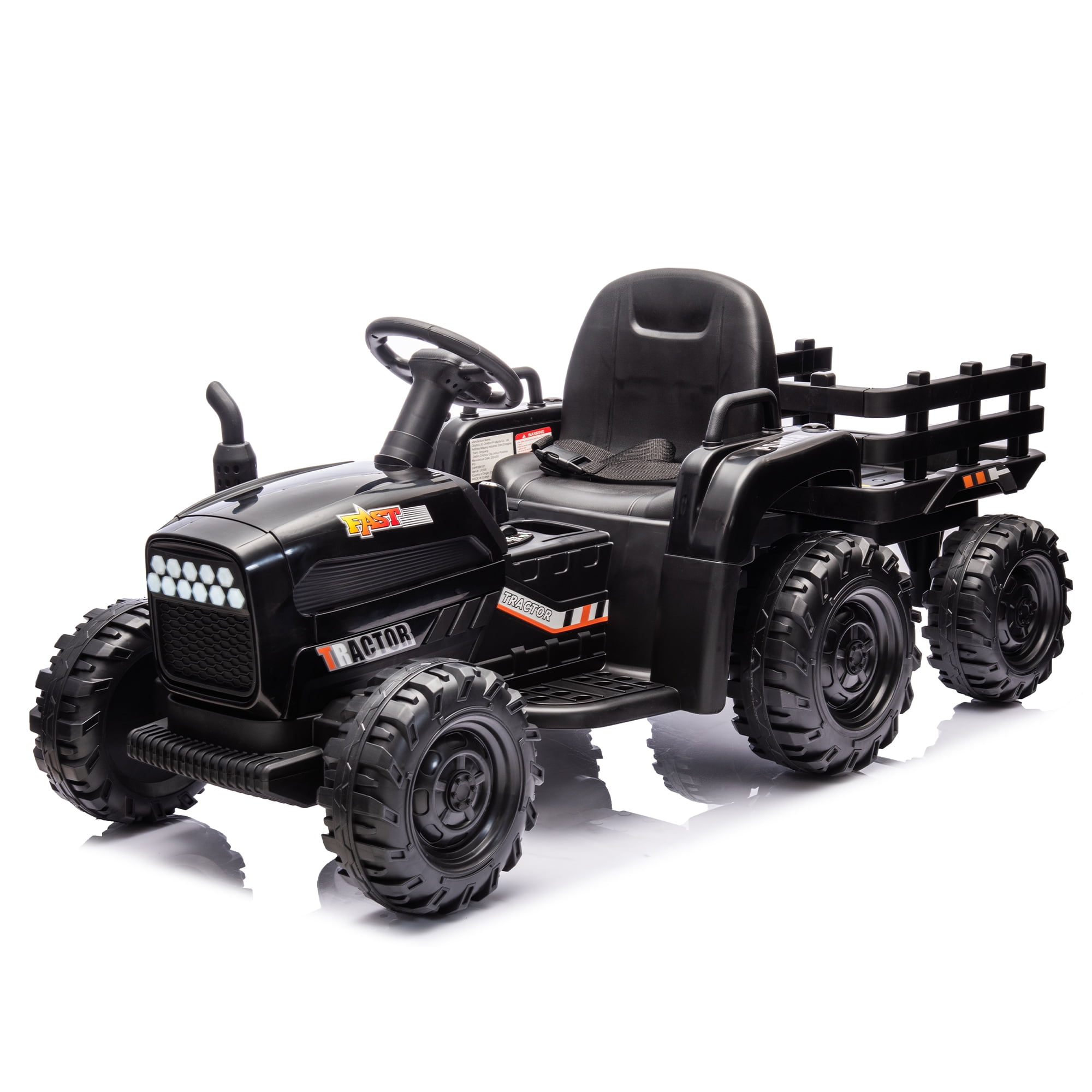 Aezusy Ride on Tractor 24V Battery Powered Electric Tractor Toy with ...
