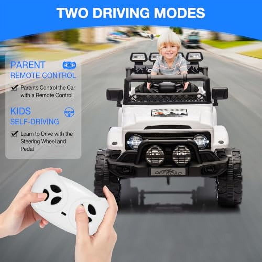 12V Kids Ride on Truck, Ride on Jeep Car with Remote Control, Spring ...