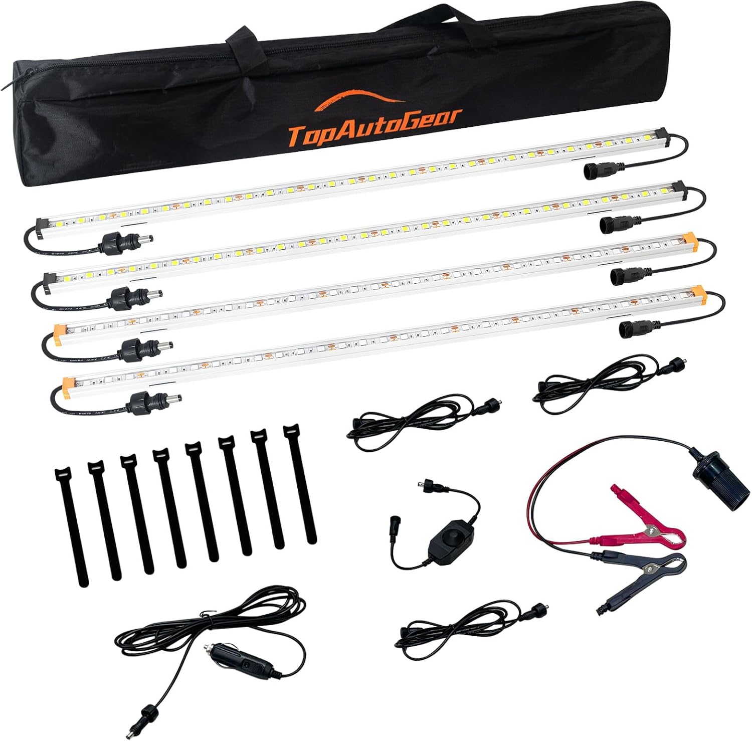 12V LED Exterior Light Bar Kit Dimmable Camping String Lights ...