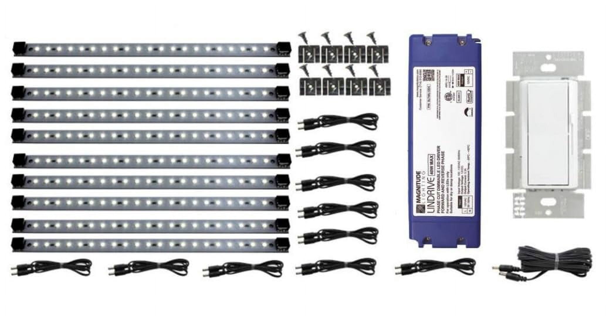 12V LED Hardwire Kitchen Light Kit | 10 Panels | Dimmable LED System ...