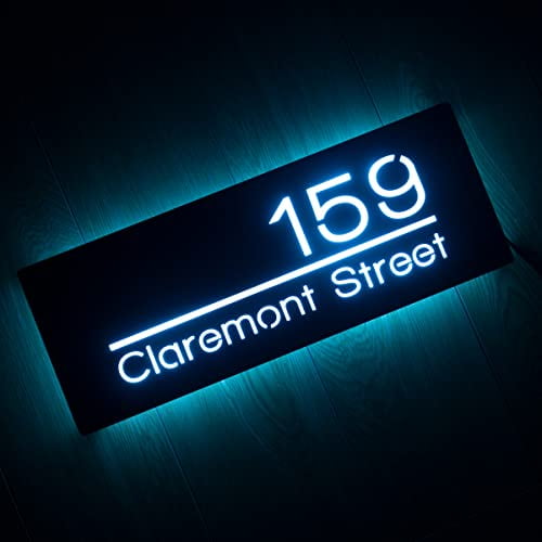 12V LED House Numbers for House Street Backlit,Personalised Illuminated ...