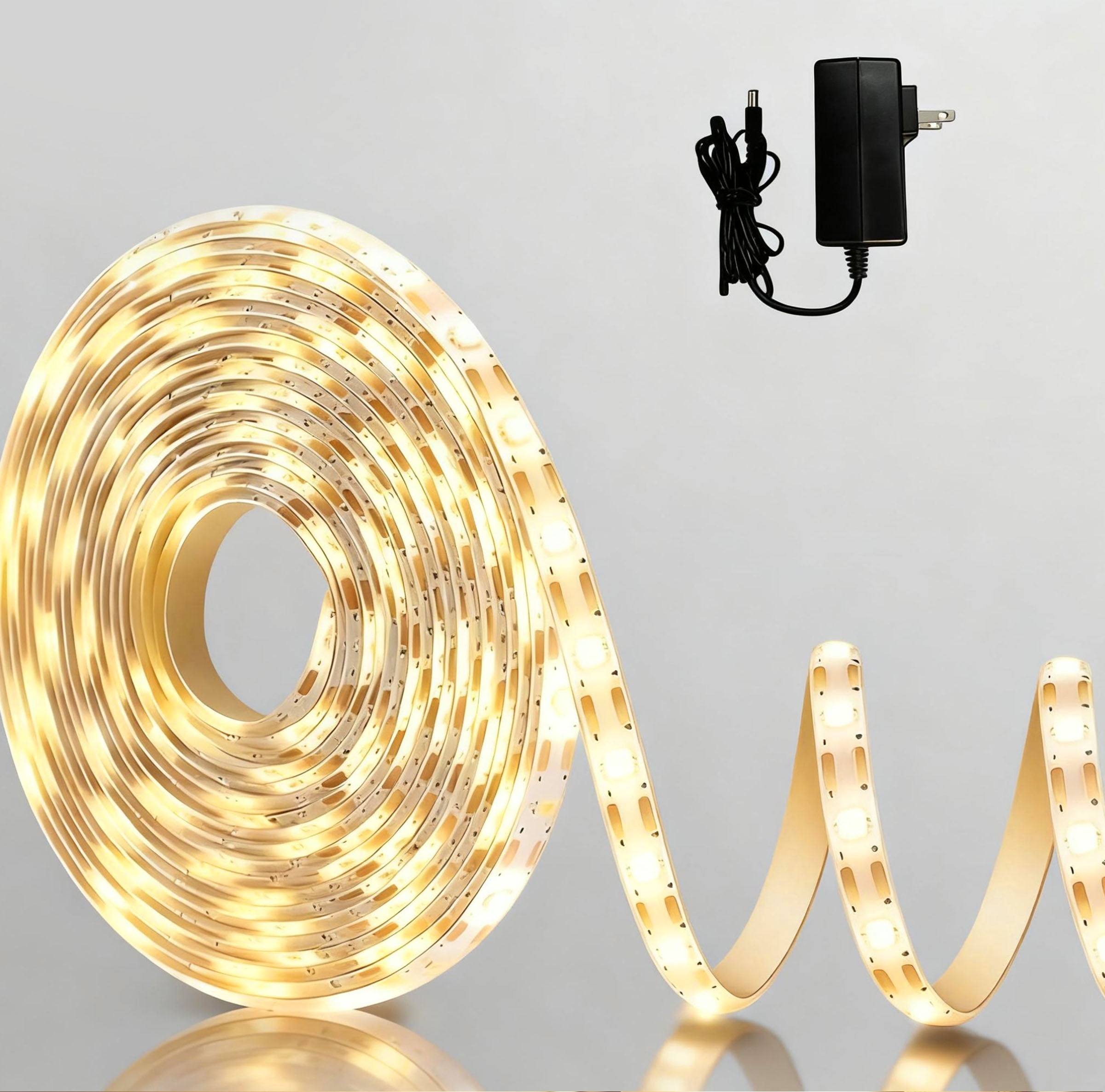 12V LED Strip Light 5mm Width, CRI 90+,3000K 5M/16.4ft 600LEDs Flexible ...