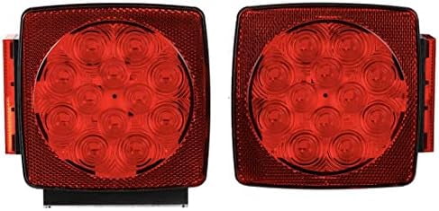 12V LED Submersible Left and Right Trailer Lights Stop Tail Turn Signal ...