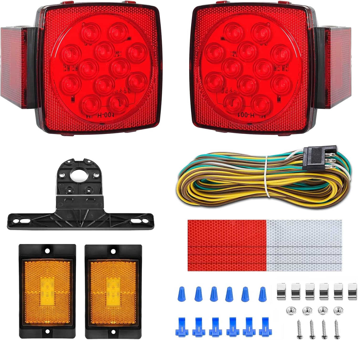 12V LED Trailer Light Kit, Super Bright Submersible Boat Lights ...