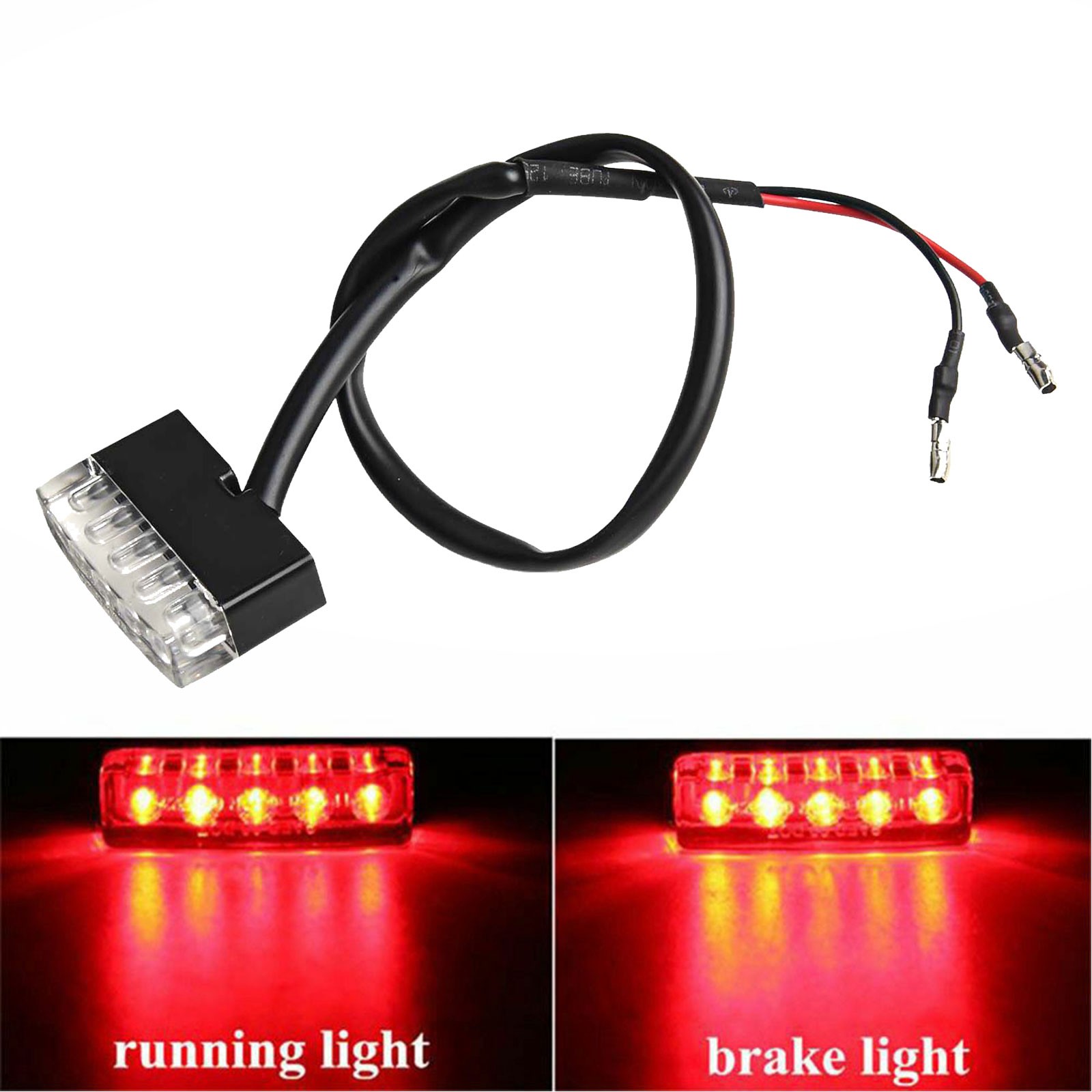 12V Led Brake Rear Tail Light Abs Lamp Motorbike Motorcycle Running ...