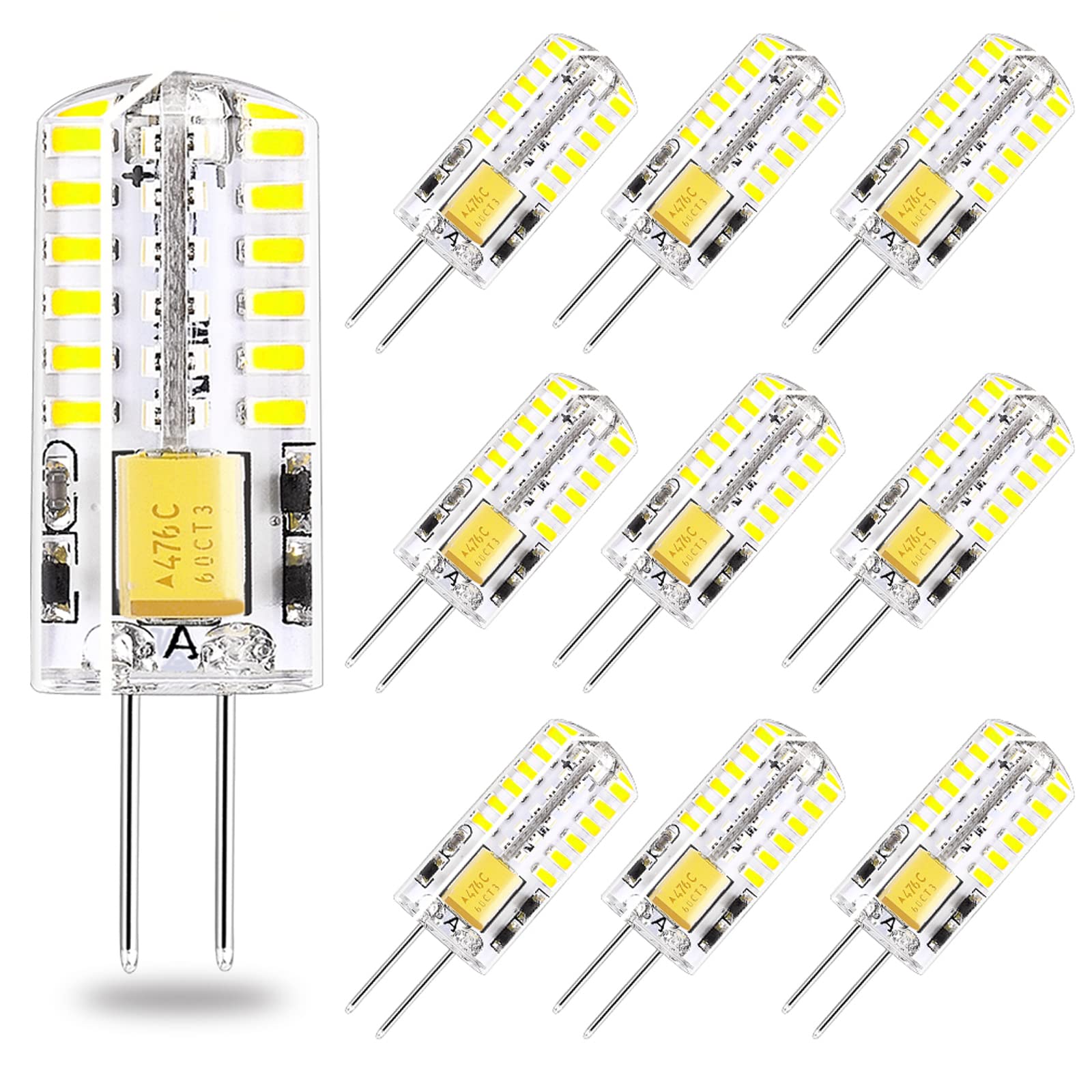 12V Light Bulb LED G4 Base Fixture Daylight White 6000K Equivalent to ...