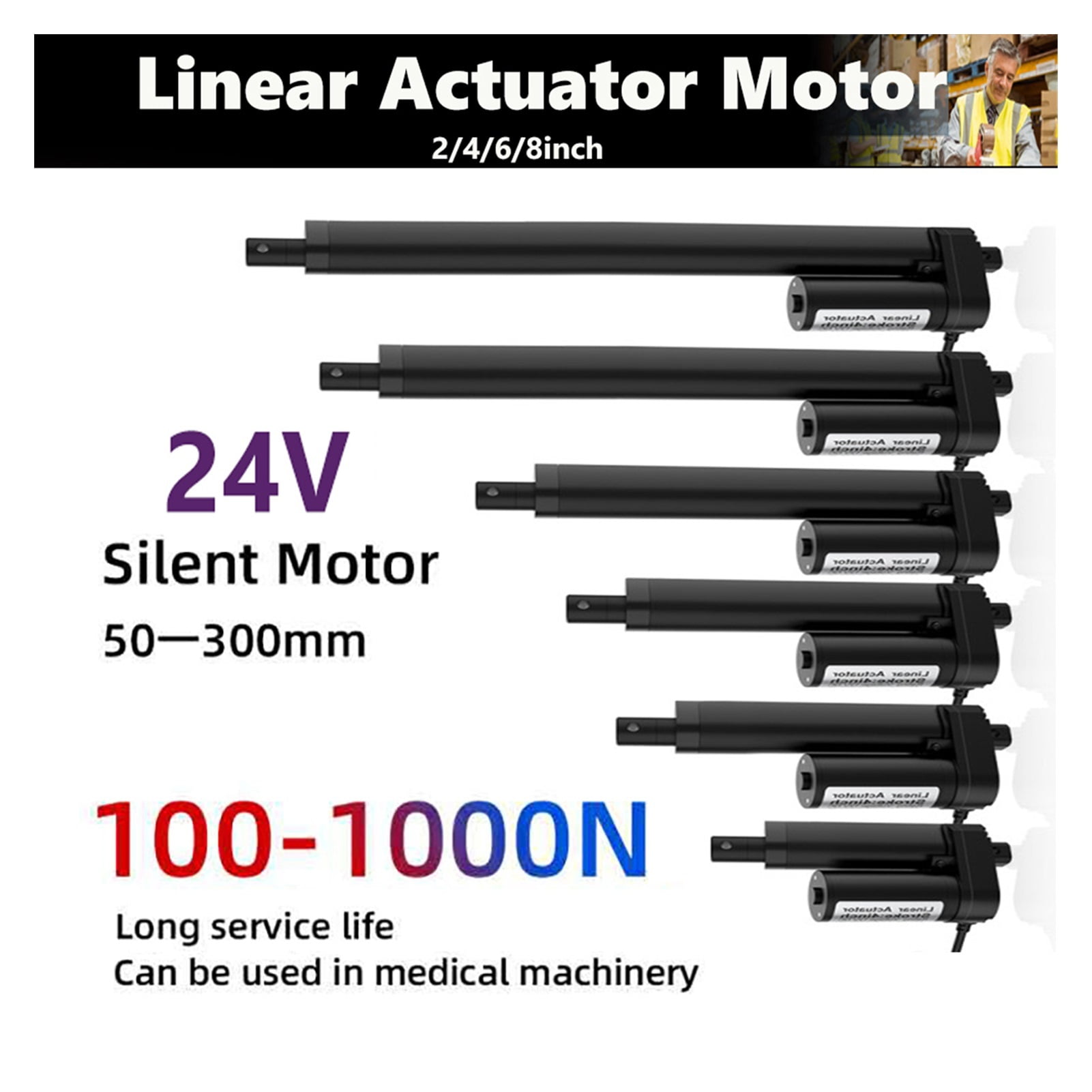 12V Linear Actuator 10 Inch 12 Inch Electric Motor DC Motor Linear ...