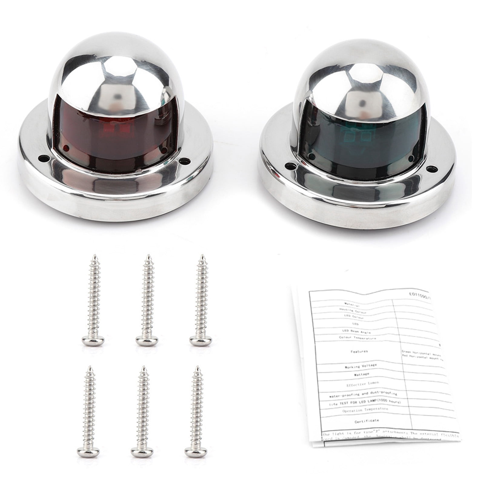 12V Marine Yacht LED Bow Side Lights - Pontoons & Sailing Signal Lamp ...