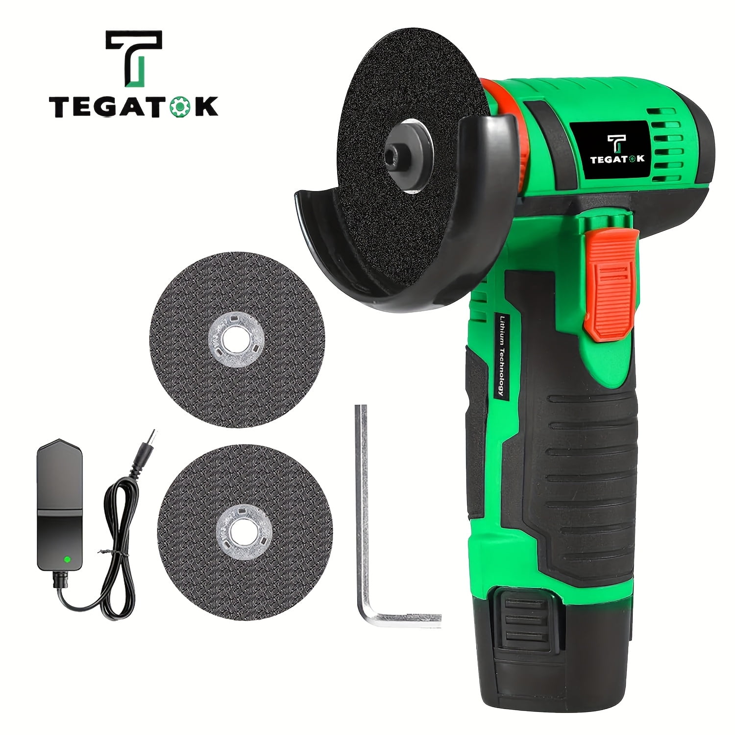 12V Mini Cordless Angle Grinder Set - 19500RPM Polishing Grinding ...