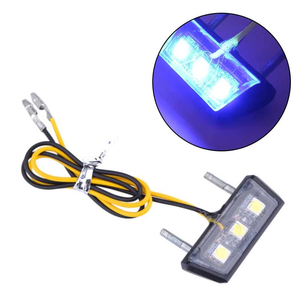 12V Mini Motorcycle LED License Plate Light Motorbike LED Rear Tail ...