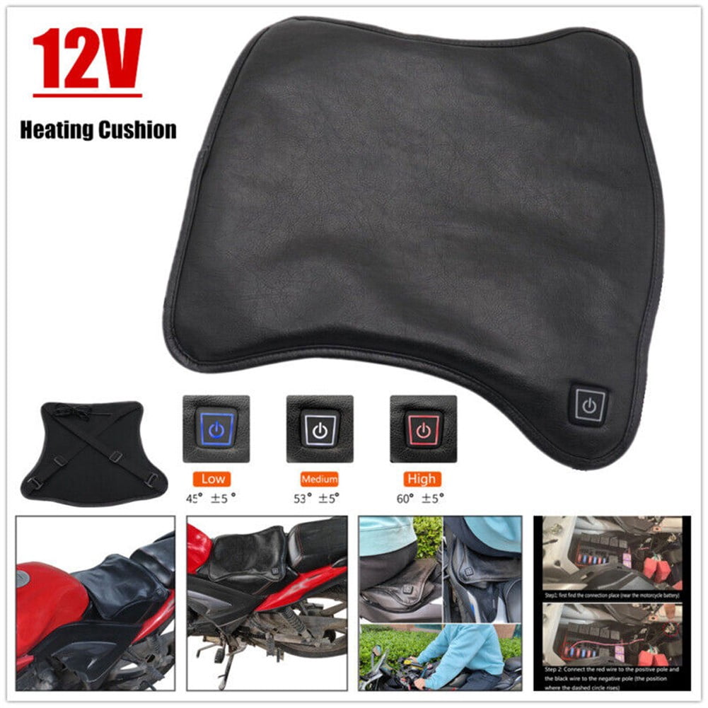 12V Motorcycle ATV Seat Heated Cushion Waterproof Electric Heating Pad ...