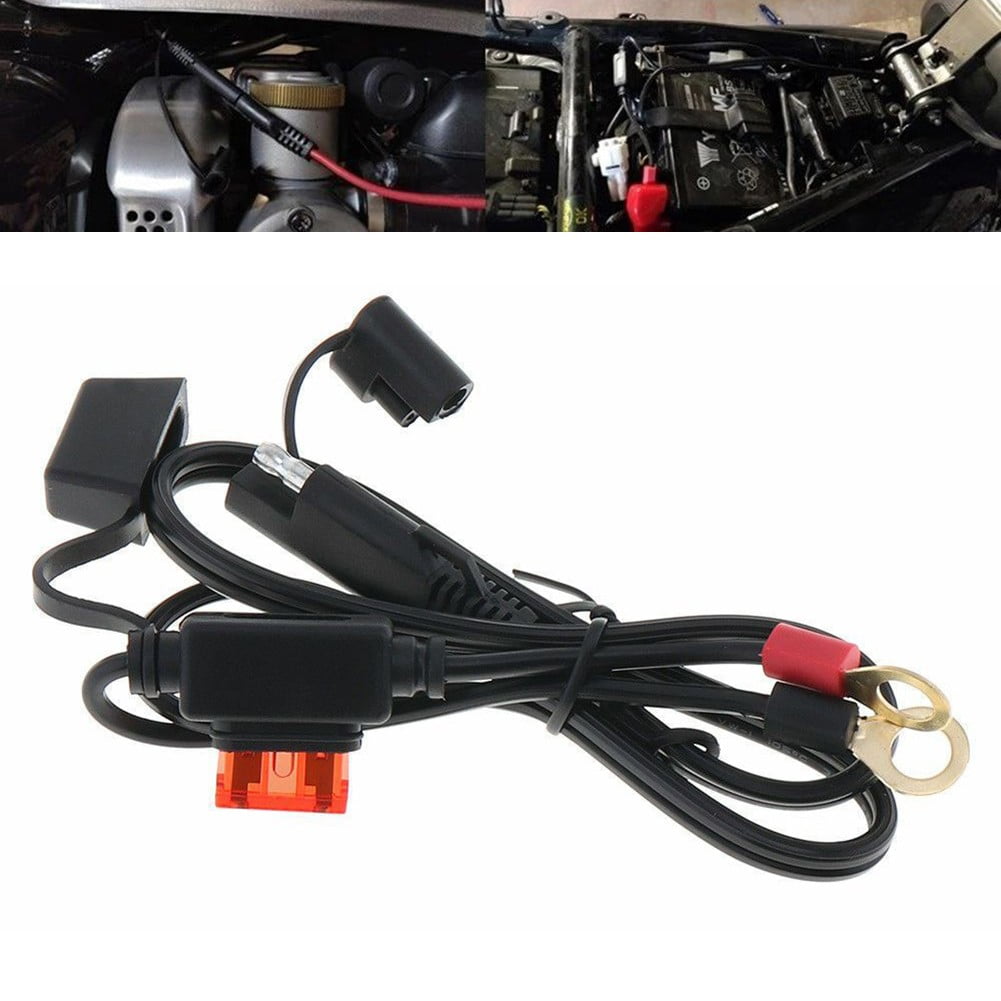 12V Motorcycle Battery Charger Terminal Ring Connector Cable Harness ...