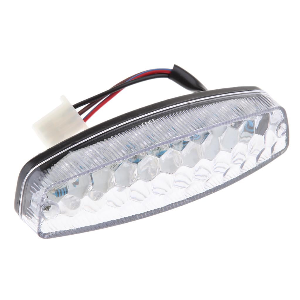 12V Motorcycle Rear LED Brake Plate Tail Light Stop Running Lights Turn ...