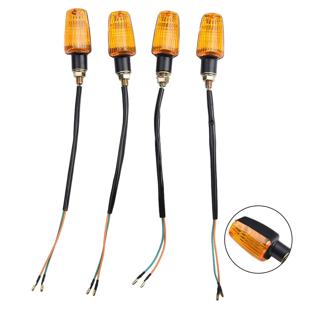 12V Motorcycle Turn Signals Light Blinker Indicator With Amber Lens 4 PCS - Walmart.com