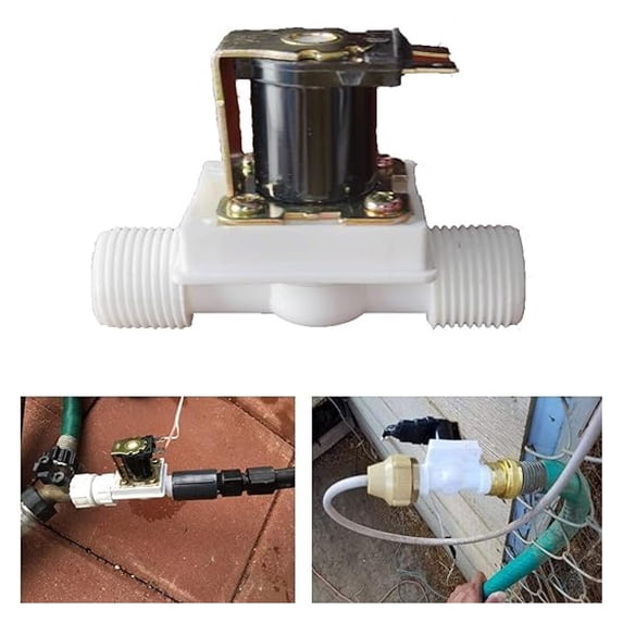 12V Plastic Water Solenoid - 3/4" Inlet Feed Water Solenoid Quick ...