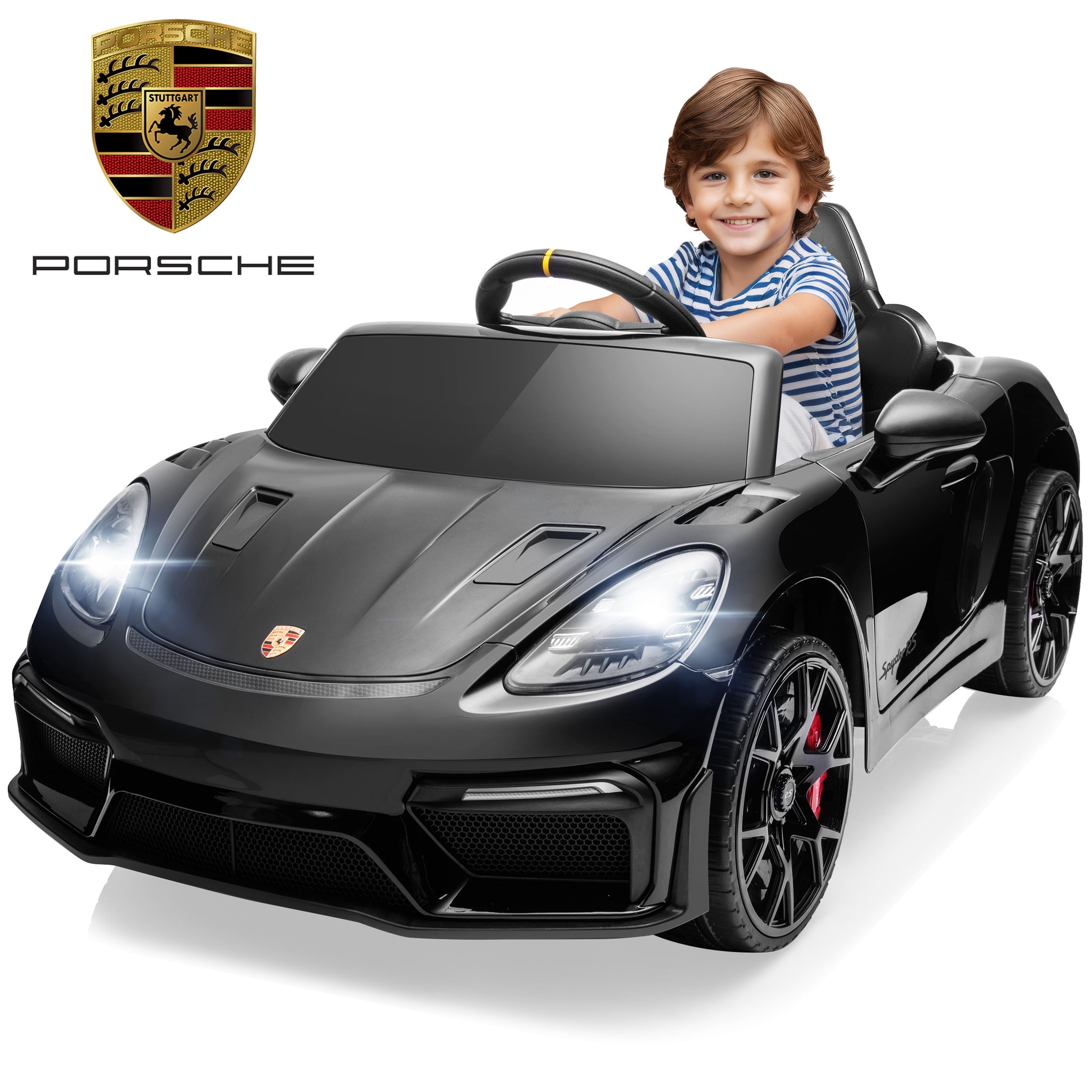 Porsche 718 12V Power Kids Ride on Car with Remote Control, Kids ...