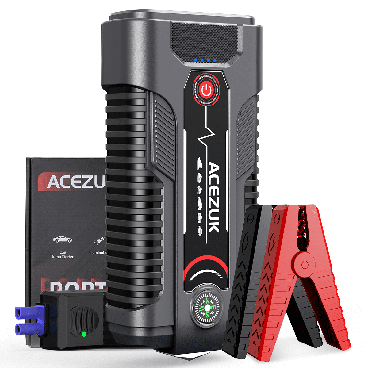 12V Portable Car Jump Starter Automatic Battery Booster Charger ...