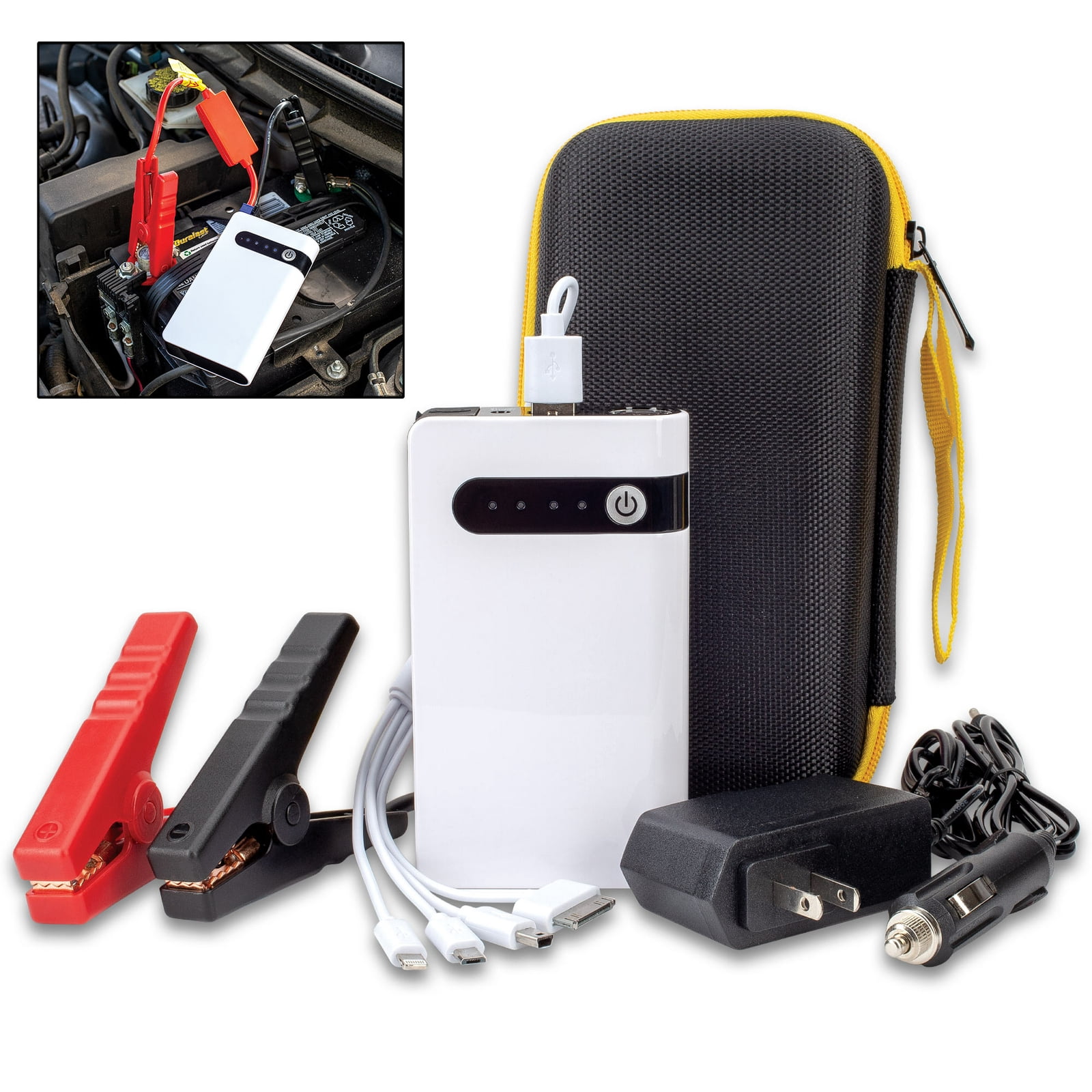 12V Portable Car Jump Starter Booster Jumper Power Bank Battery Charger ...
