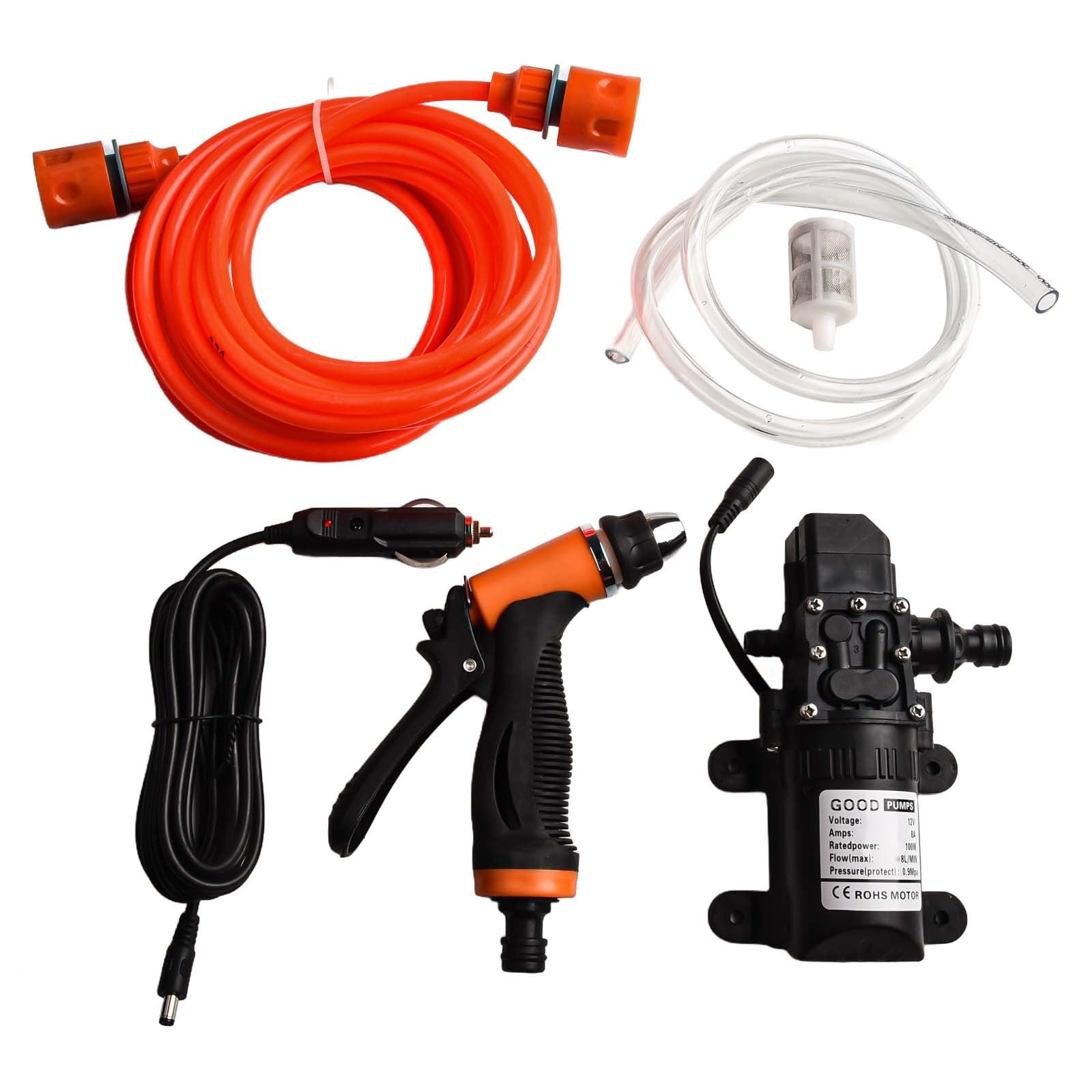 12V Portable Car Wash Pump Dc 100W Self-Priming Washing Kit High ...