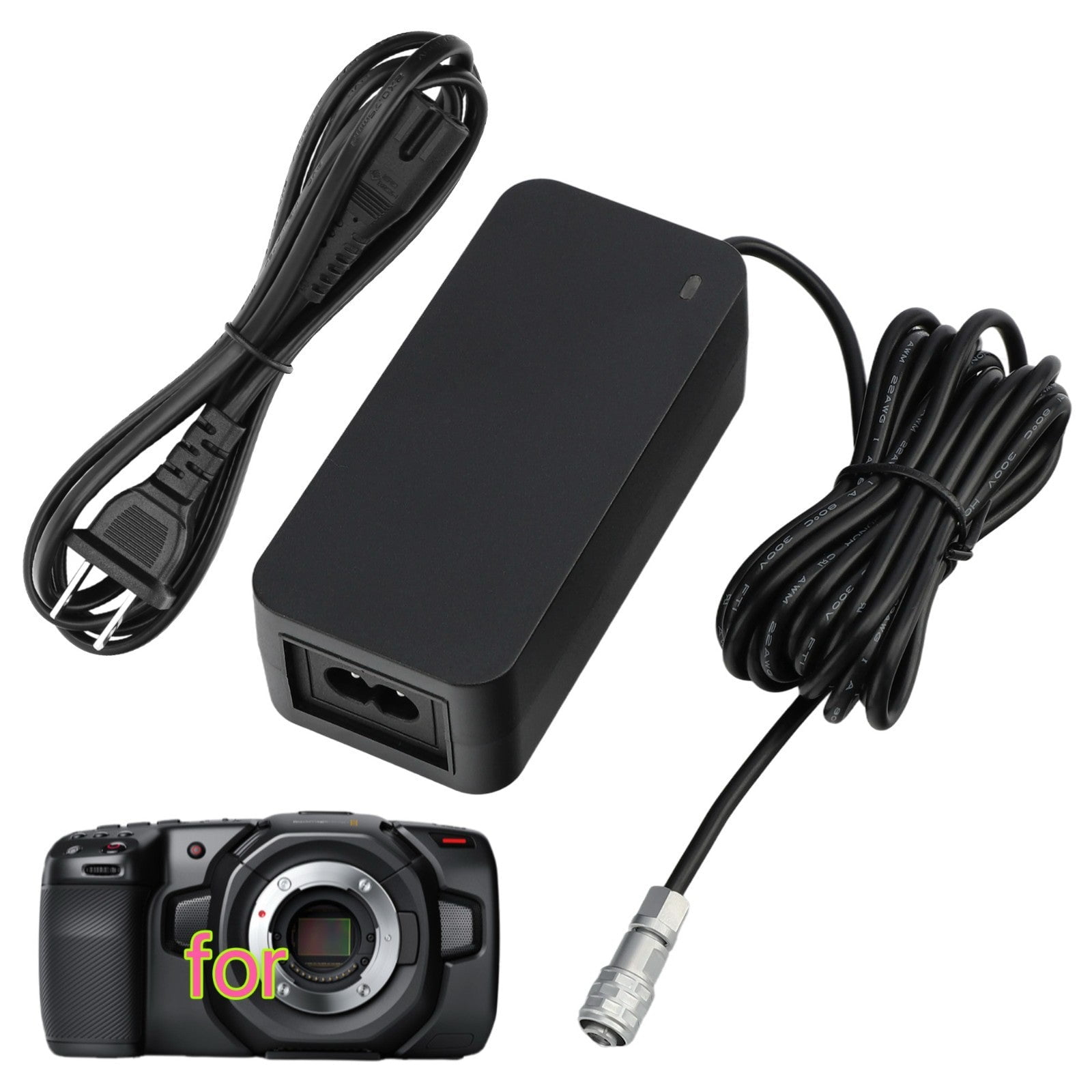12V Power Adapter Cable Compatible with Blackmagic Pocket Cinema Camera ...