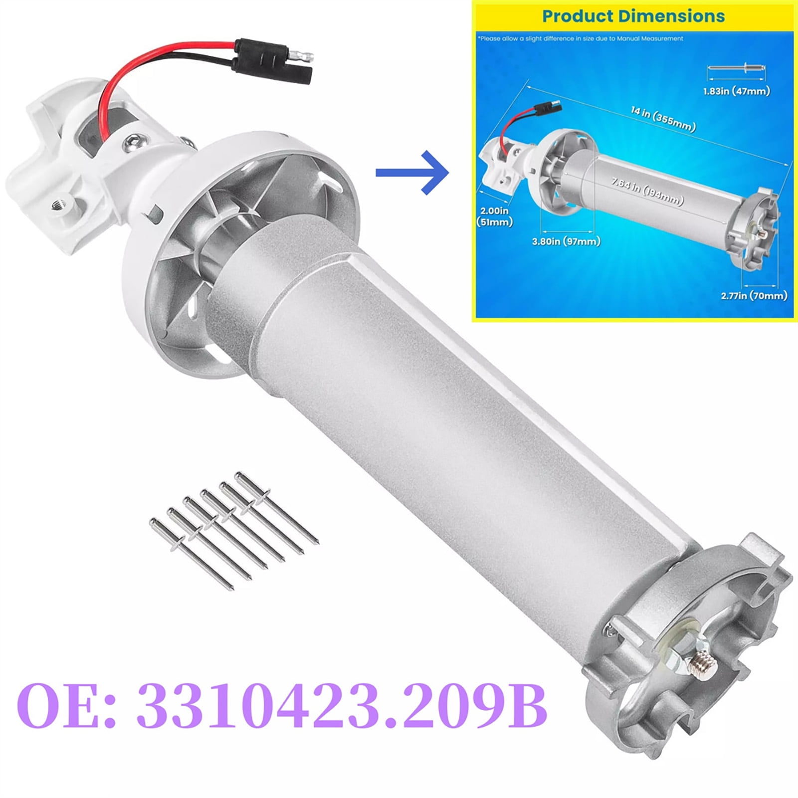 12V Power Awning Motor for Dometic RV Comfort for Outdoor Adventures ...