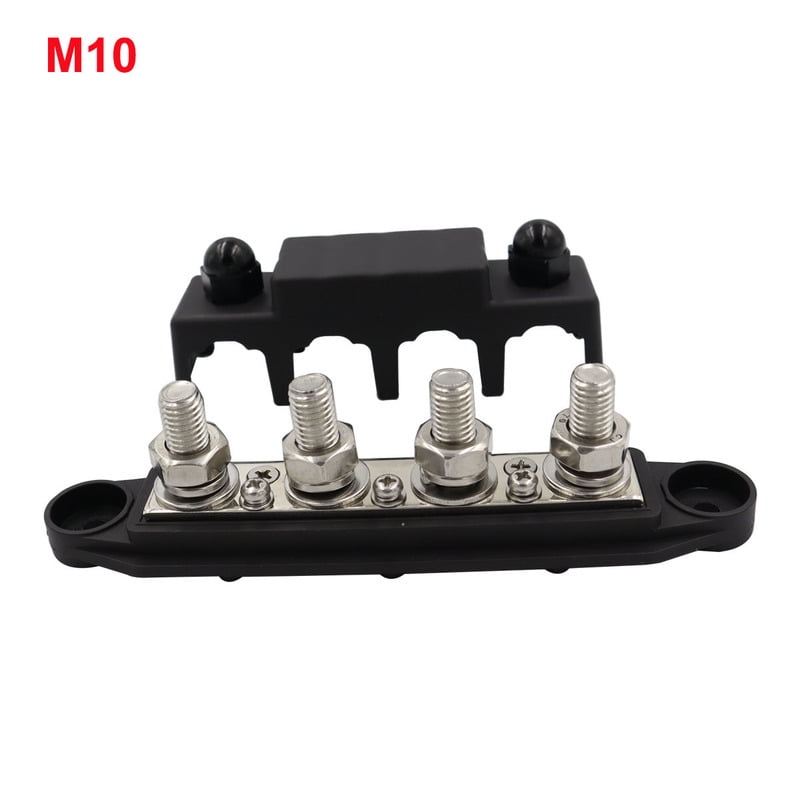 12V Power Distribution Block 250A Bus Bar Terminal Block with Cover M8 ...