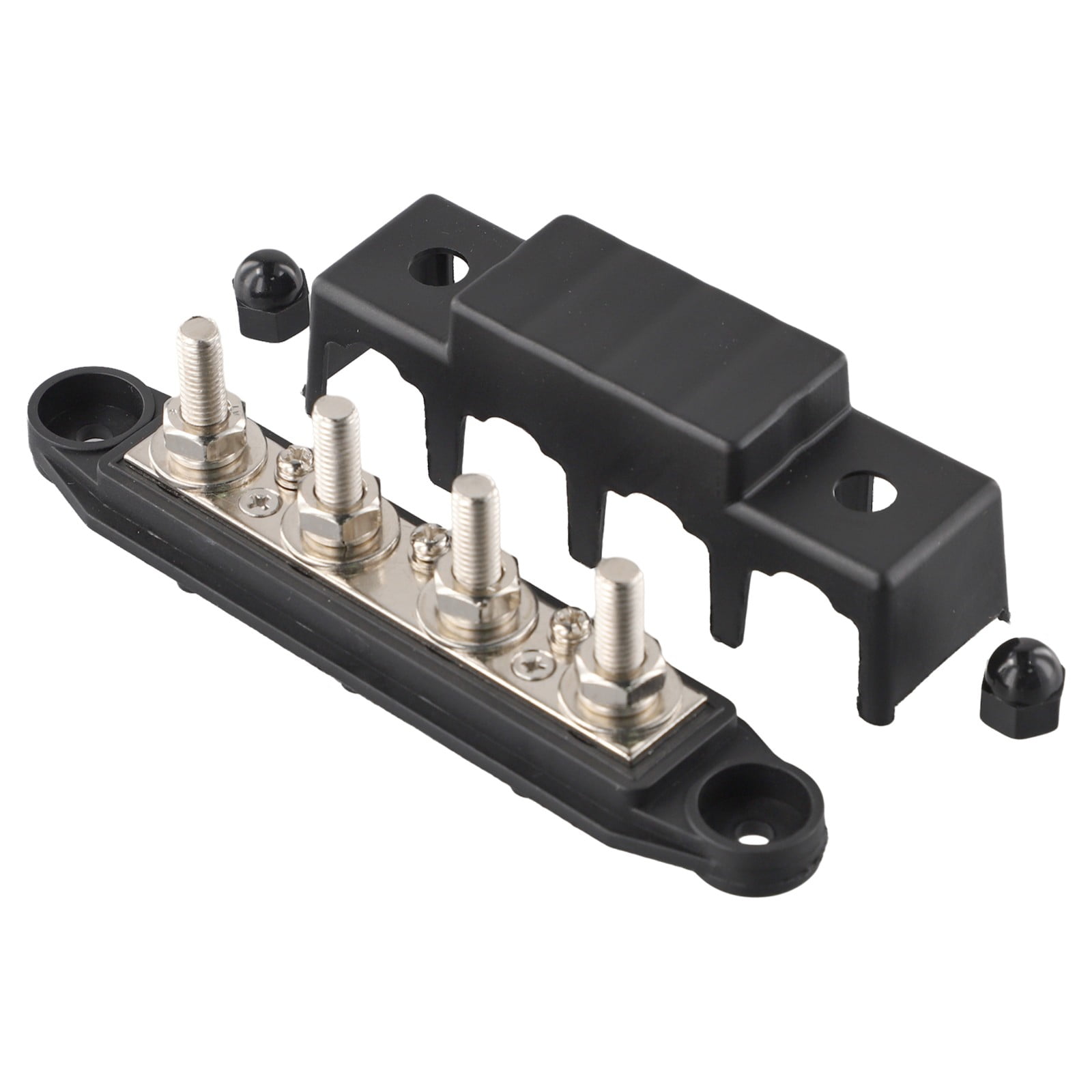 12V Power Distribution Block 250A Covered Busbar Terminal Block Binding ...