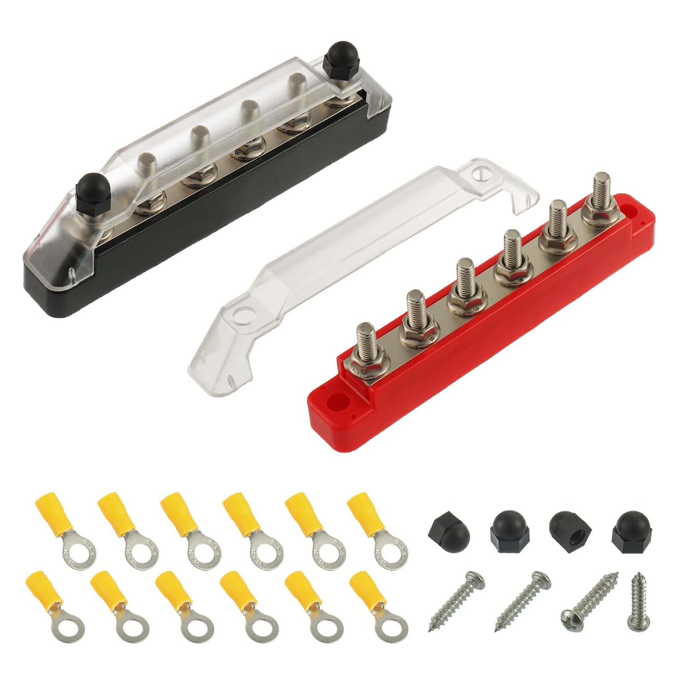 12V Power Distribution Block with Cover for Car and Marine Applications ...