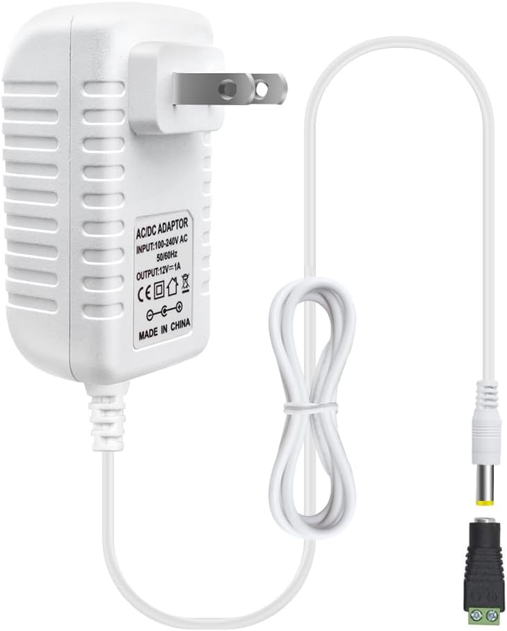12V Power Supply, 12 Volt 1A 12W DC Power Supply, White Switching LED ...