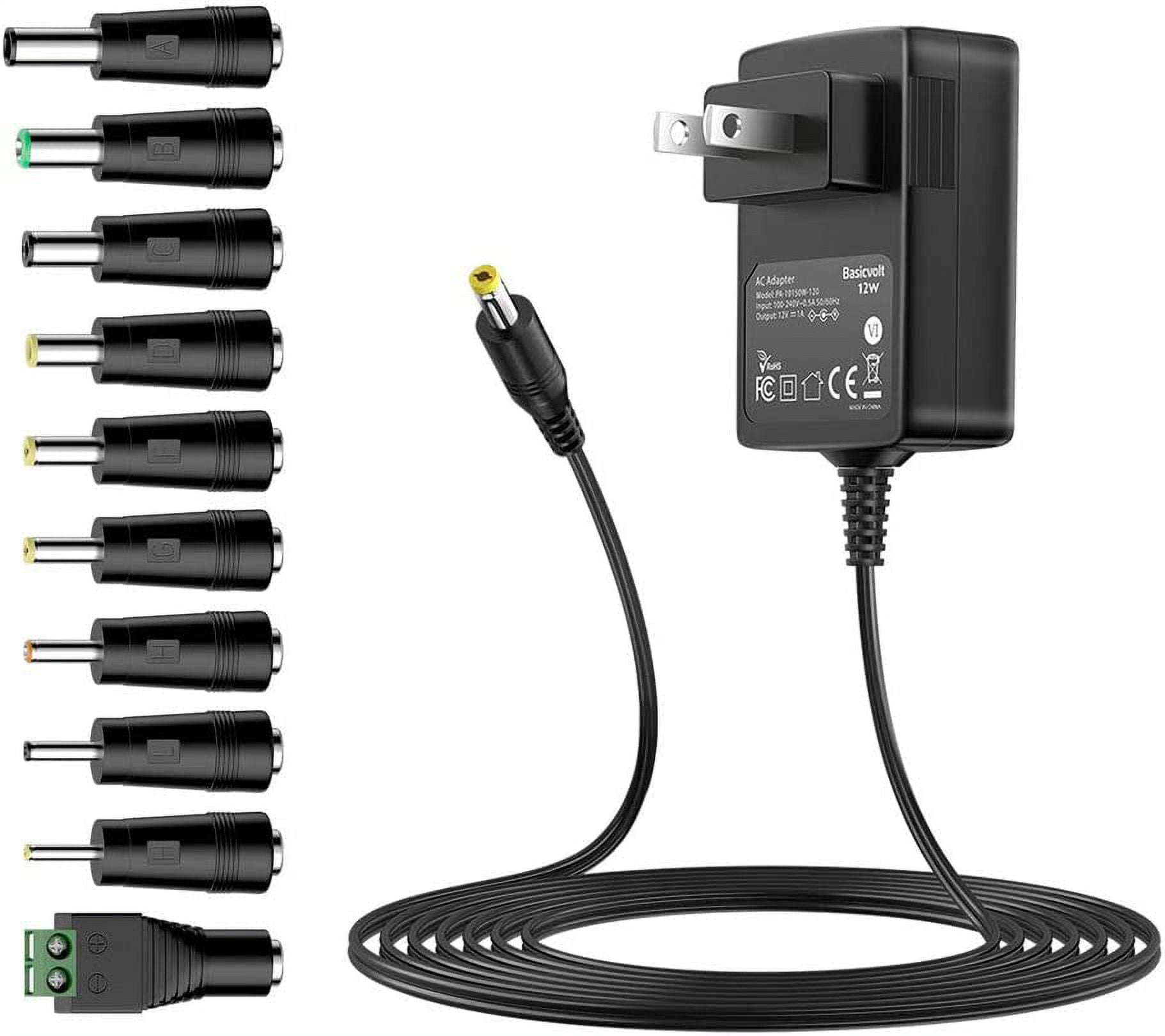 12V Power Supply AC Adapter DC 12 V Power Cord Universal Power Adapter ...