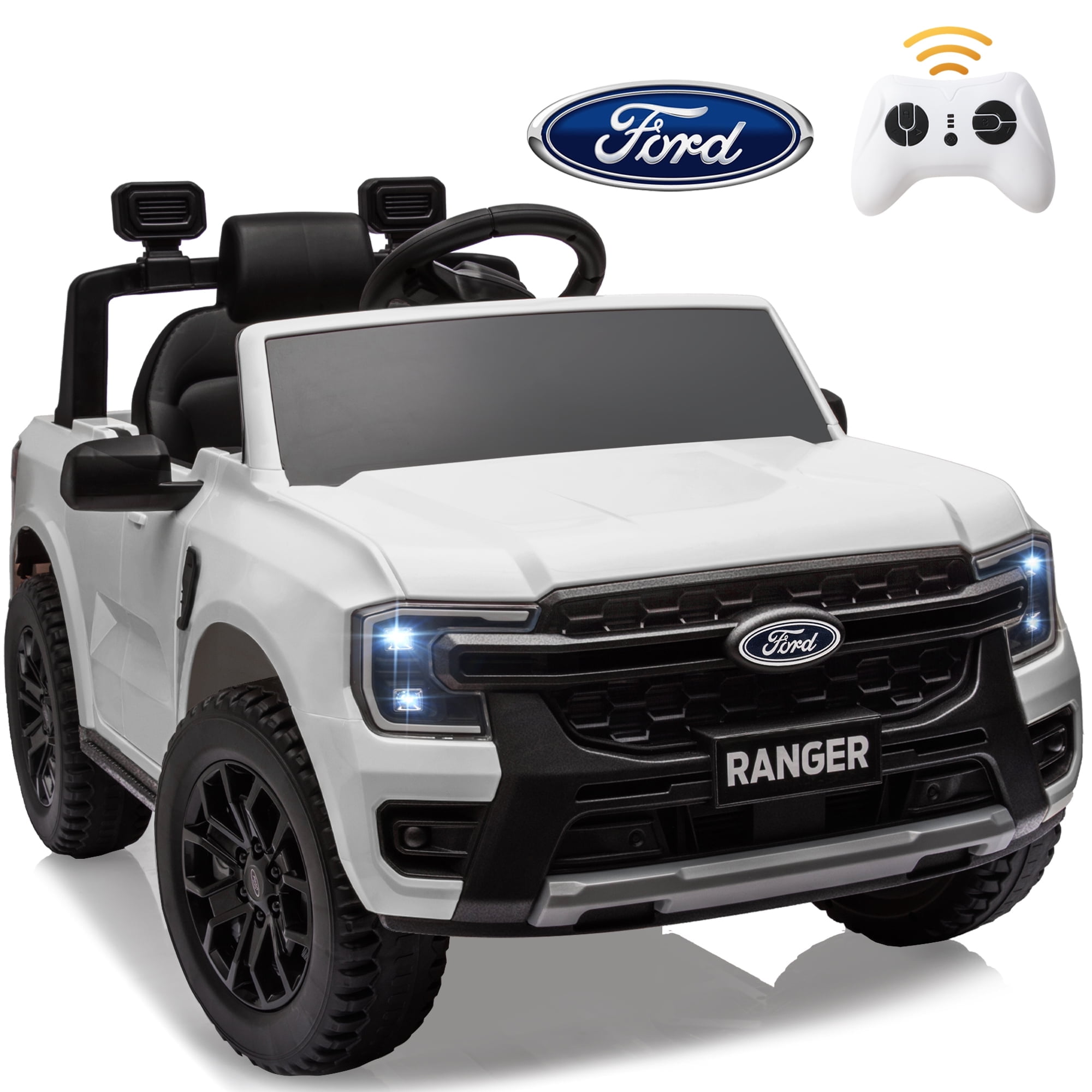12V Powered Ride on Truck, Ford Ranger Ride on Toy Cars with Remote ...
