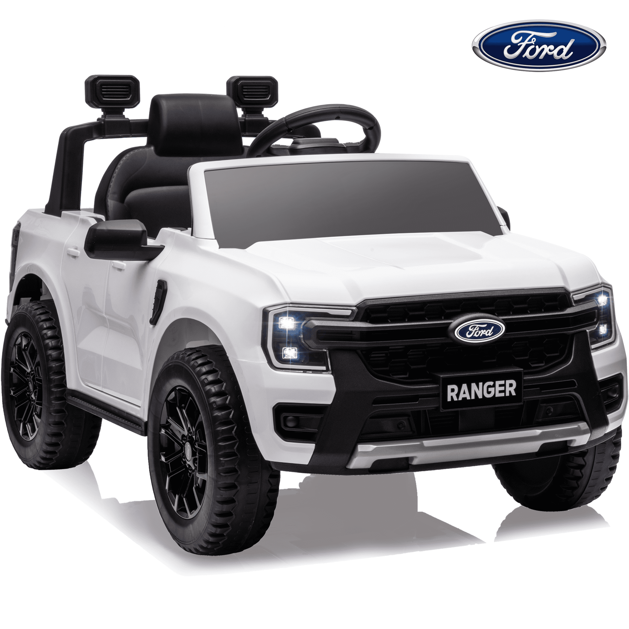 12V Powered Ride on Truck, Ford Ranger Ride on Toy Cars with Remote ...
