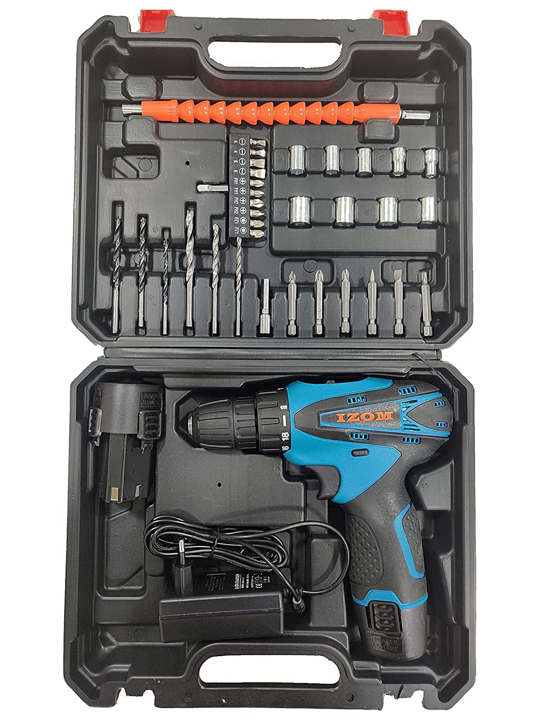 12V Powerful Cordless Drill Machine 1350 RPM 18 Torque 10MM 150 KW 2 ...
