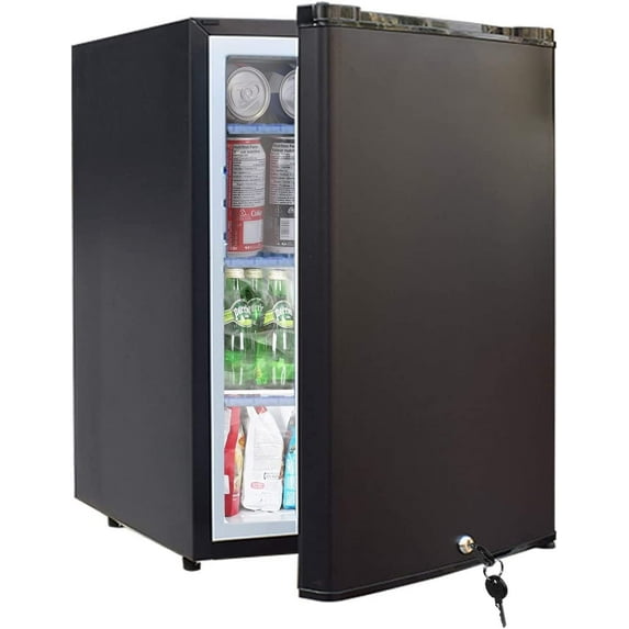 12V RV Refrigerator 1.7 Cu.Ft Mini Camper Fridge with Lock and Key AC ...