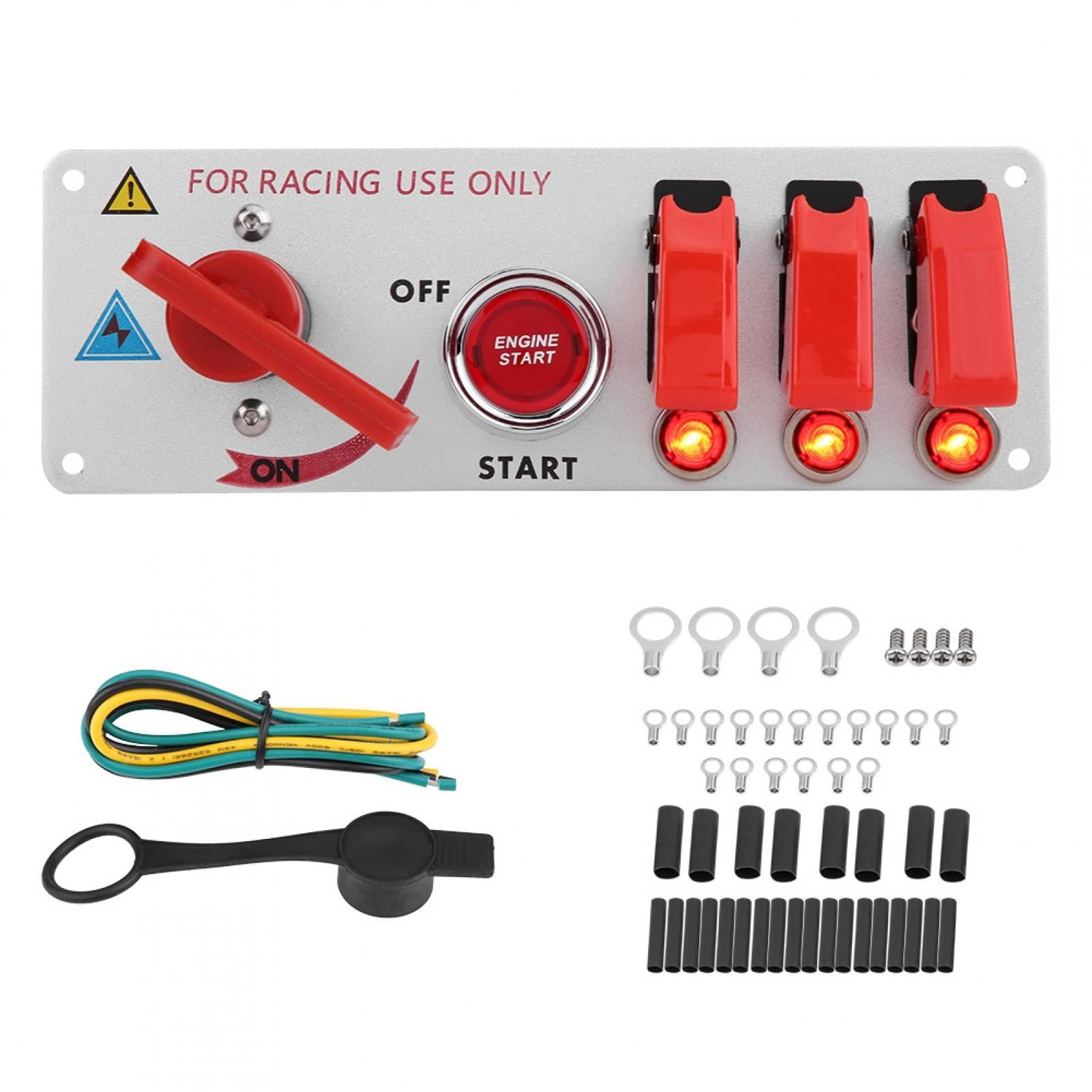 12V Racing Car Ignition Switch Panel Engine Start LED Push Button ...