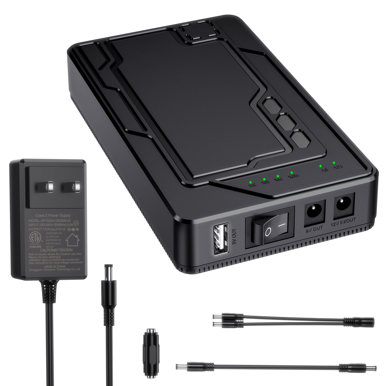 12V Rechargeable Battery Pack 4000mAh, Portable 5V/ 9V/12V Power Bank ...