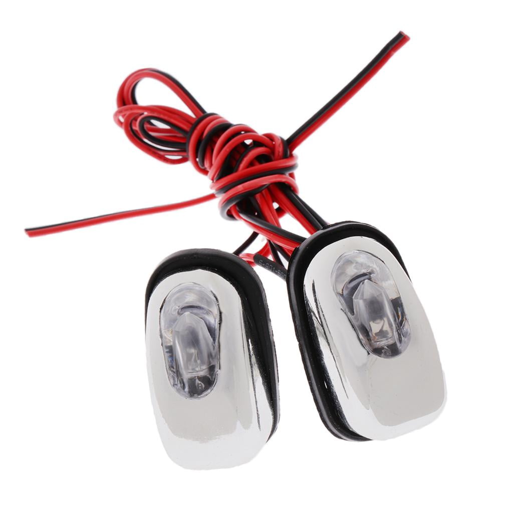 12V Red LED Car Windshield Jet Wiper Washer Eyes Lamp - Walmart.com