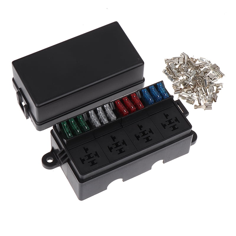 12V Relay Box Block 8 Way ATC/ATO Fuse Block Universal Waterproof Fuse ...