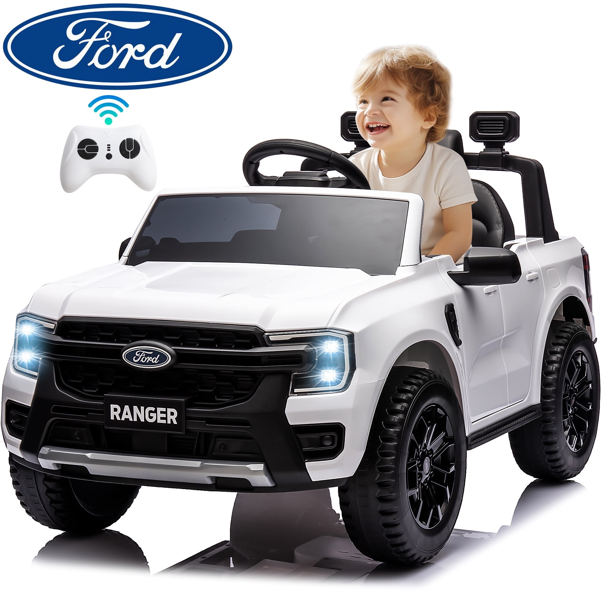 Powered Ride on Cars with Remote Control, Ford Ranger 12V Toddlers Ride ...