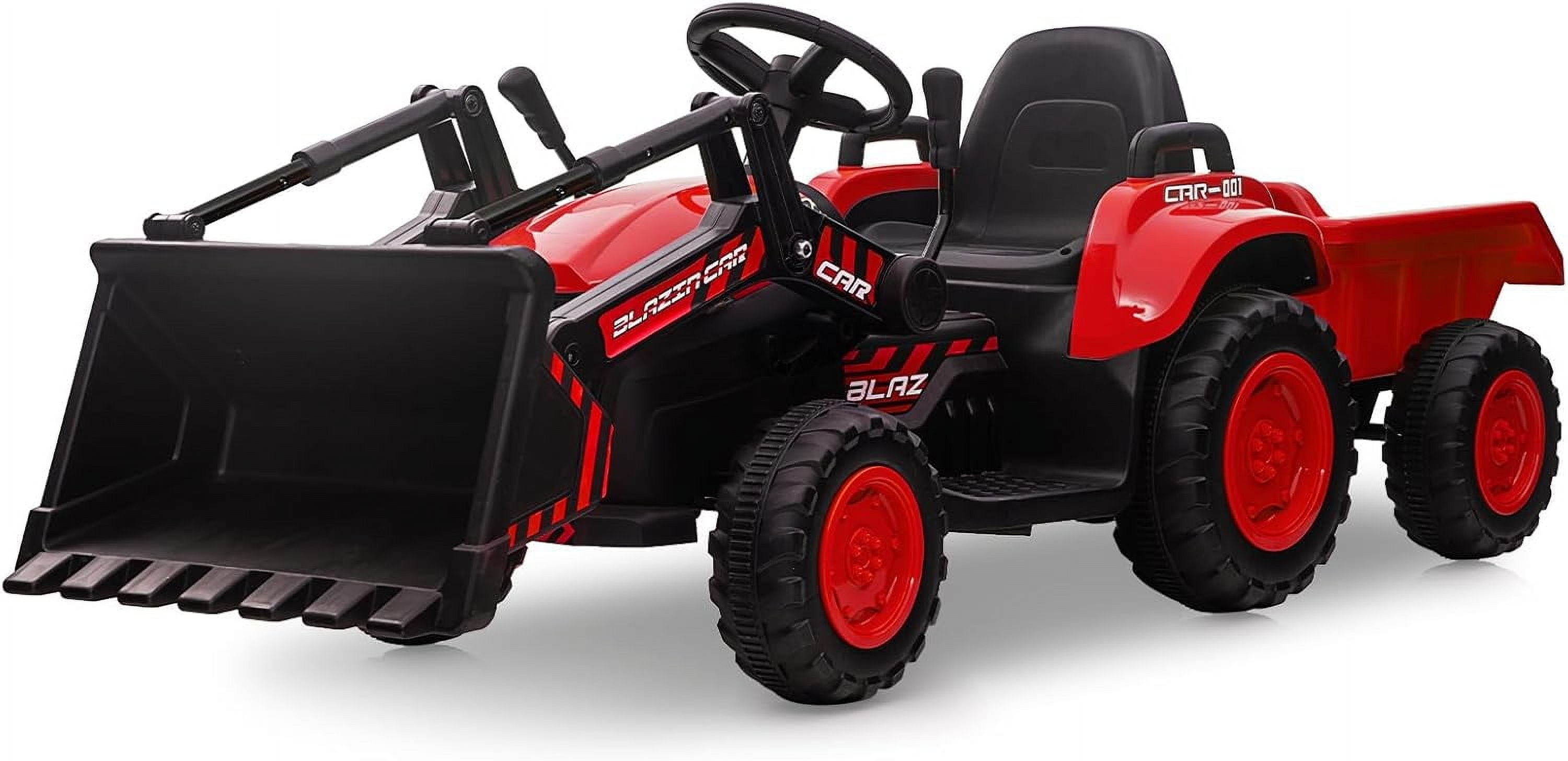 12V Ride On Excavator with Remote Control,Shovel Bucket,Horn,Lights ...