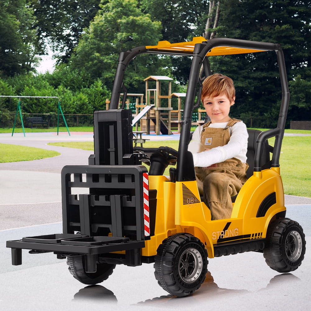12V Kids Electric Ride-On Forklift with Remote, Music, USB, MP3 ...