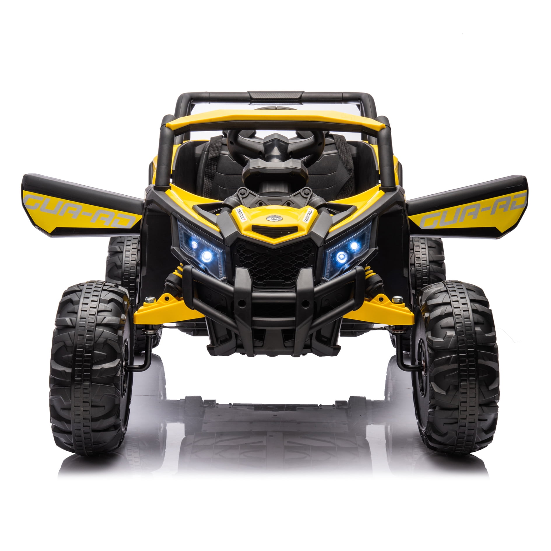 Ride On Car, 12V Kid Ride On Toy with Remote Control, 3-Point Safety ...