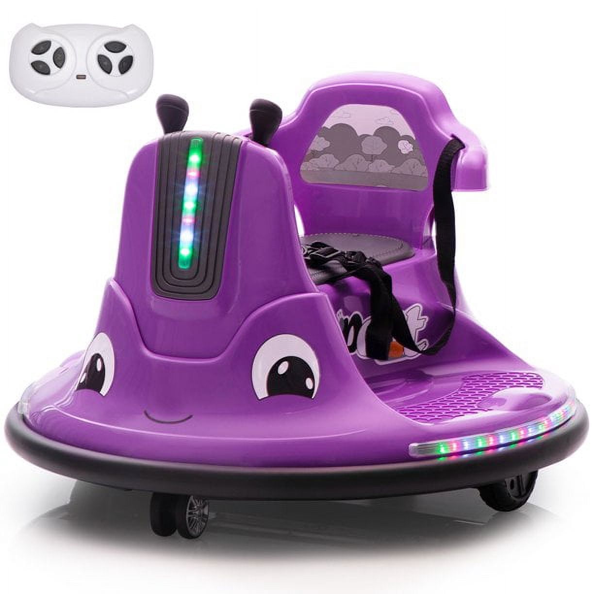 12V Kids' Snail-Shaped Bumper Car, RC Toy, Battery Powered, 360 Degree ...