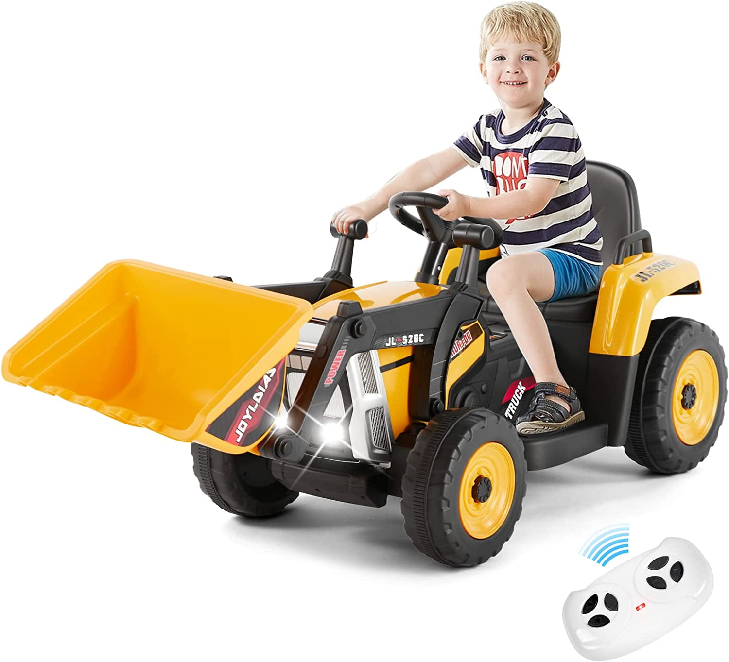 12V Ride On Excavator with 2.4GHz Remote Control, Electric Construction ...