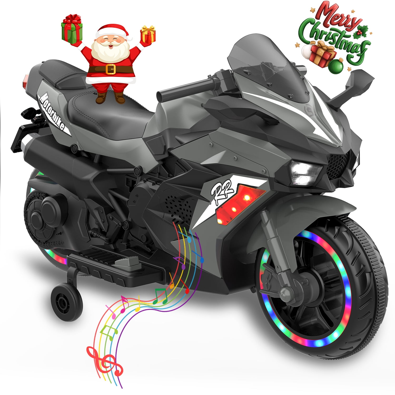 Werseon 12V Motorcycle for Kids, Battery Powered Ride-on Toy with ...
