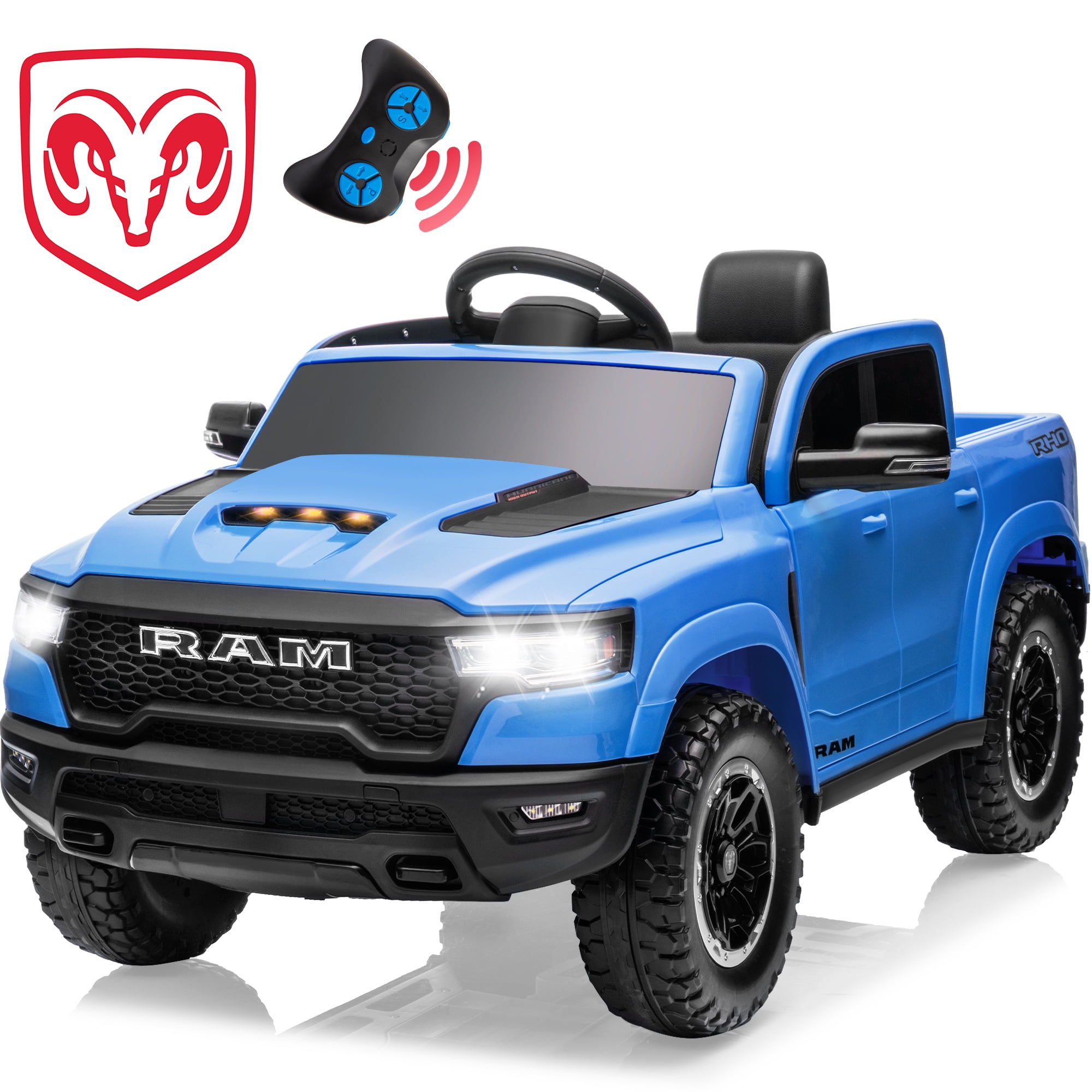 Ram Ride on Car Toys, 12V RAM 1500 Powered Electric Truck Car with ...